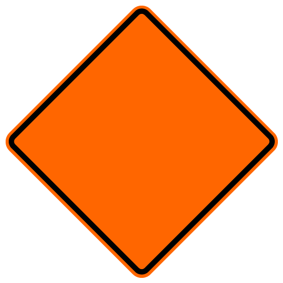 Orange Danger Sign