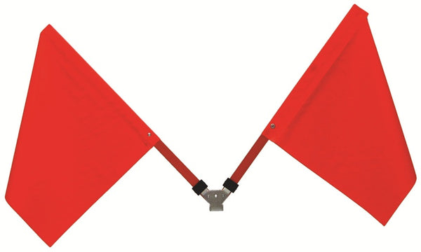 Bolt on Flag Bracket w/ (2) 18" Flags for 36" or 48" Signs - Bone ...