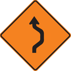 Double Reverse Curve Right (RUS) - Bone Safety Signs